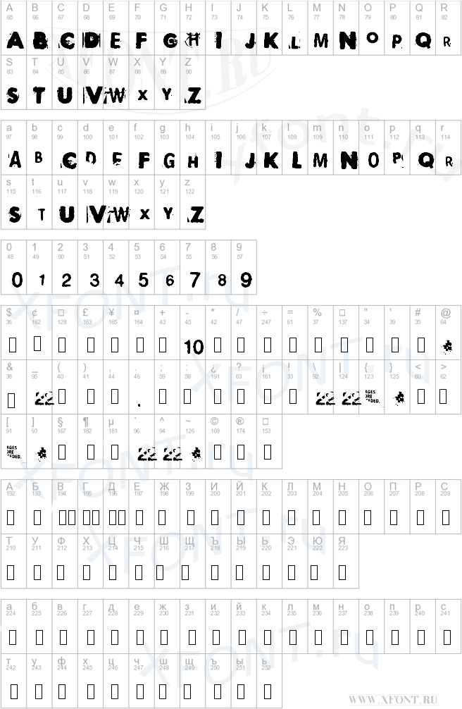 Polaroid 22 | XFont.ru - шрифты, скачать шрифт бесплатно