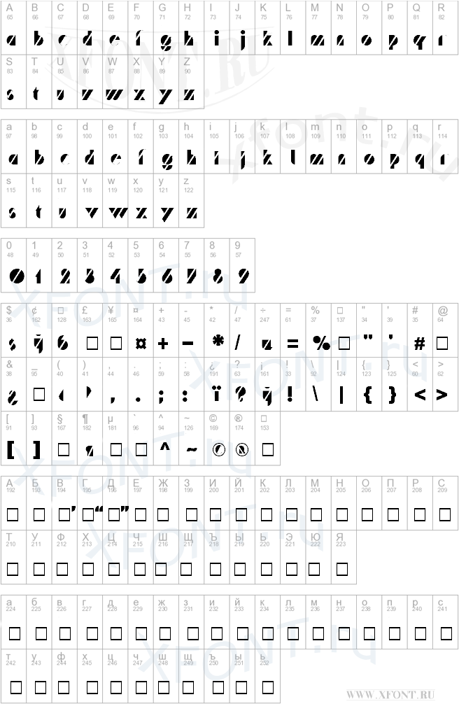 Trafaret | XFont.ru - шрифты, скачать шрифт бесплатно