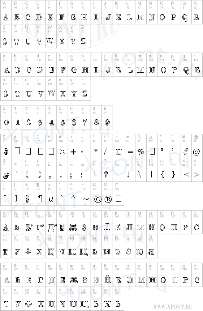 a_OldTyperTitulNrOtl | XFont.ru - шрифты, скачать шрифт бесплатно