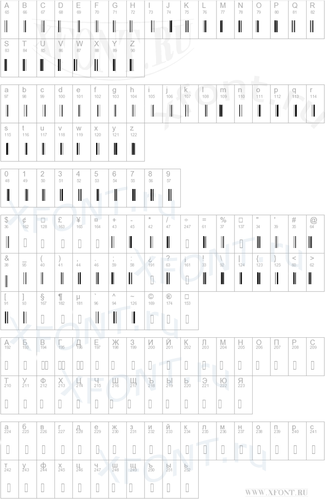 Code 128 | XFont.ru - шрифты, скачать шрифт бесплатно