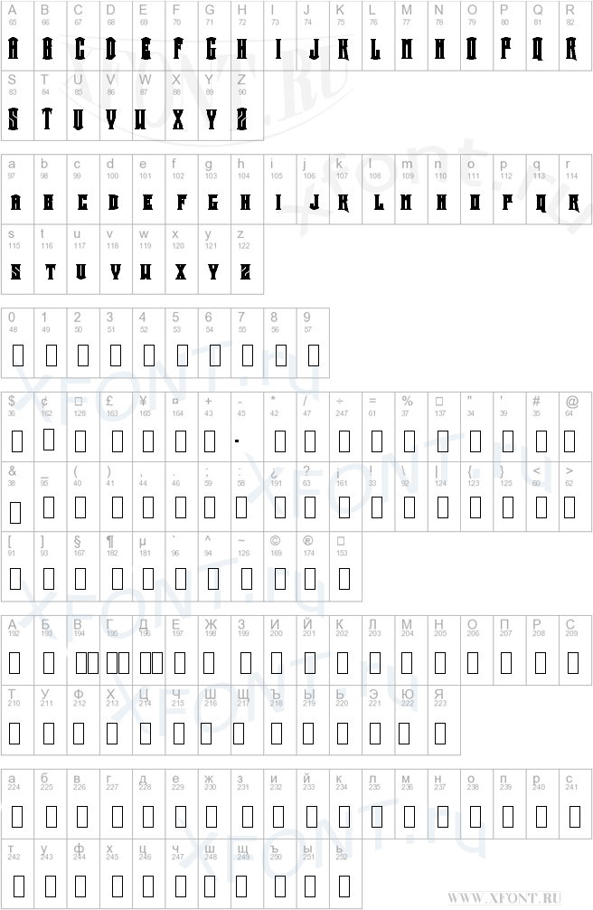 Crown Title | XFont.ru - шрифты, скачать шрифт бесплатно
