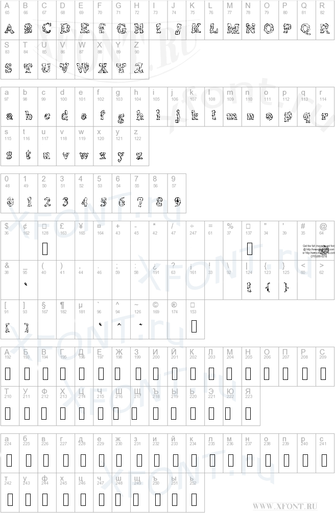 Coulures | XFont.ru - шрифты, скачать шрифт бесплатно
