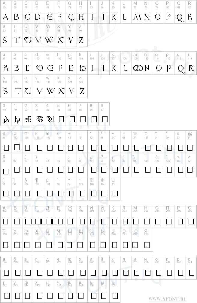 Anglo-Saxon Caps | XFont.ru - шрифты, скачать шрифт бесплатно
