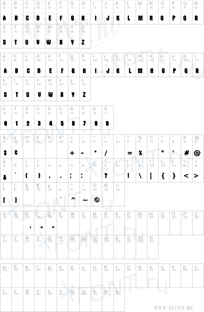 Double Slug | XFont.ru - шрифты, скачать шрифт бесплатно