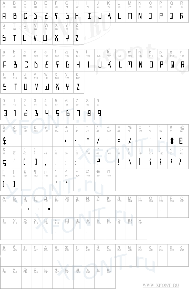 Bionic Type Condensed | XFont.ru - шрифты, скачать шрифт бесплатно