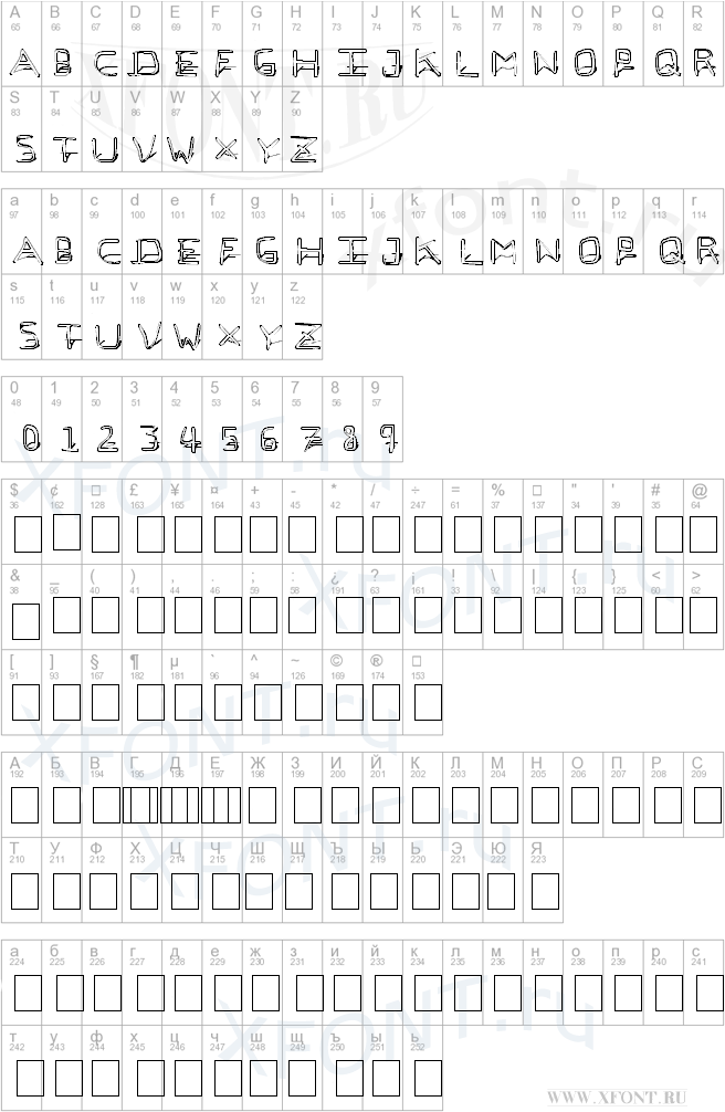 Pf_veryverybadfont7 Shadow | XFont.ru - шрифты, скачать шрифт бесплатно