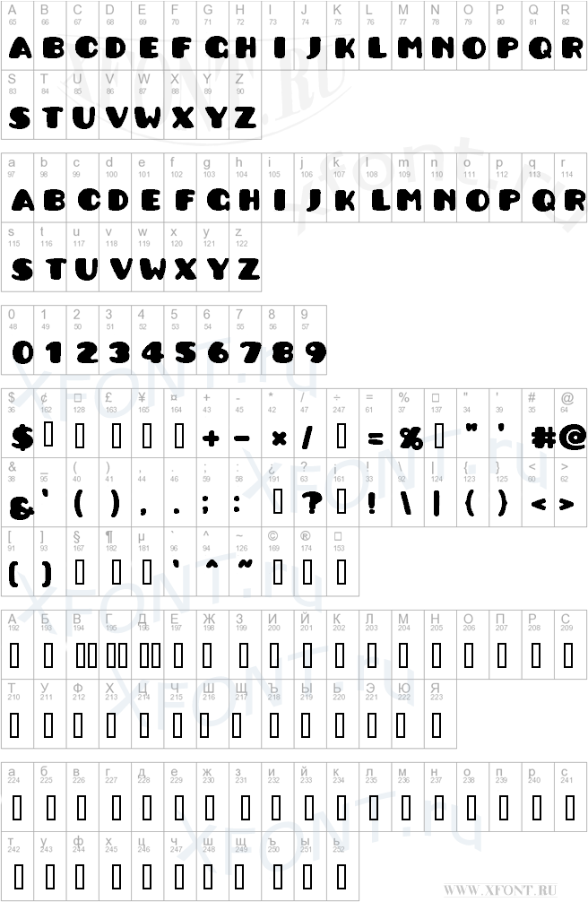 Pusab | XFont.ru - шрифты, скачать шрифт бесплатно