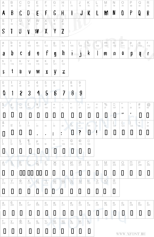 Rubbing Font | XFont.ru - шрифты, скачать шрифт бесплатно