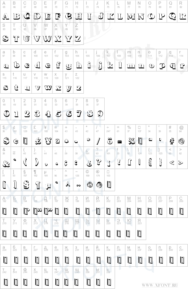 Subway Shadow | XFont.ru - шрифты, скачать шрифт бесплатно