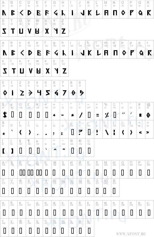 Simple Runes Normal | XFont.ru - шрифты, скачать шрифт бесплатно