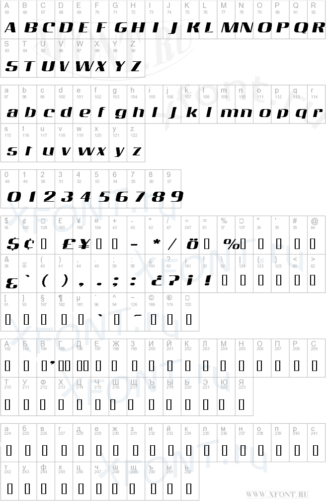 GalaxyExtended Oblique | XFont.ru - шрифты, скачать шрифт бесплатно