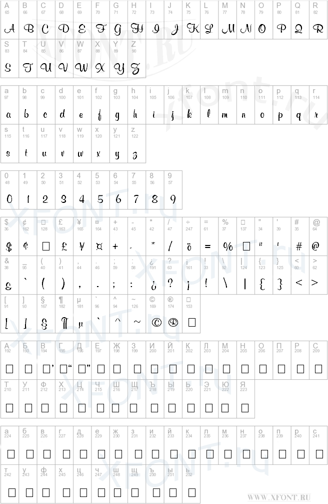 Murphy Script | XFont.ru - шрифты, скачать шрифт бесплатно