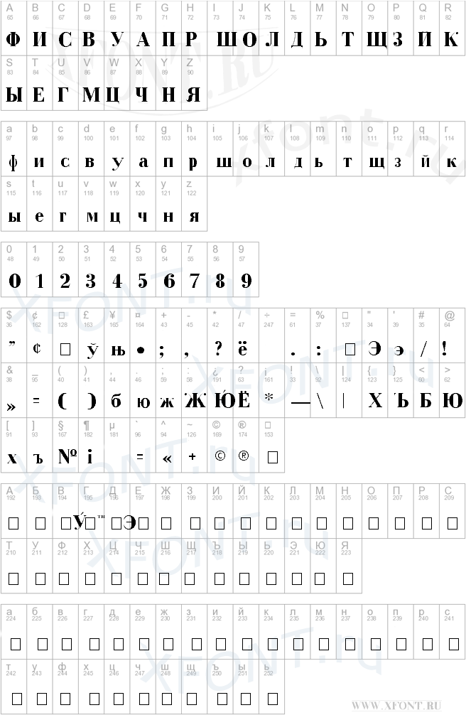 Cyrillic Bold | XFont.ru - шрифты, скачать шрифт бесплатно