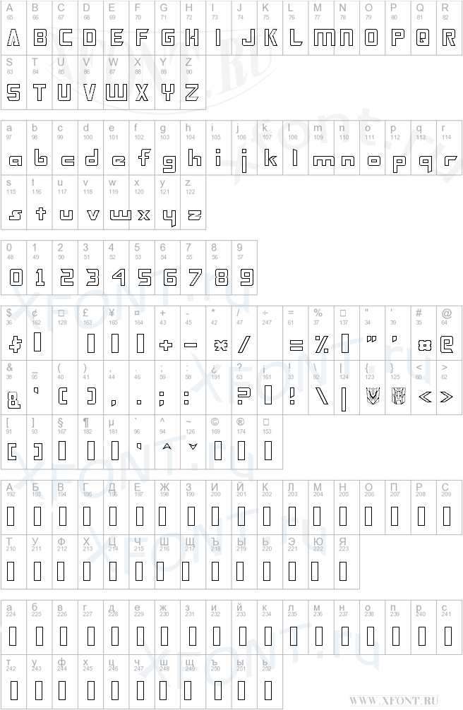 Transformers Hollow Normal | XFont.ru - шрифты, скачать шрифт бесплатно