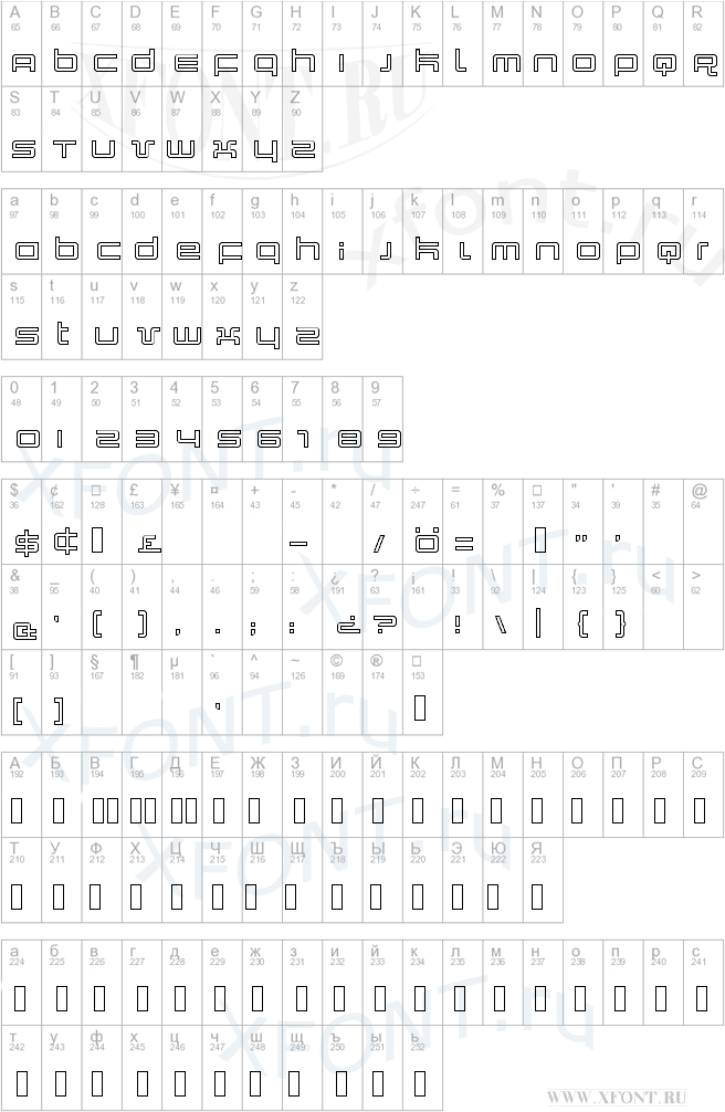 Quark Outline | XFont.ru - шрифты, скачать шрифт бесплатно
