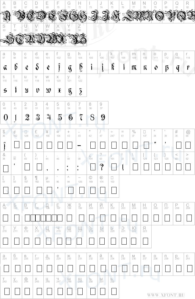 Ruritania | XFont.ru - шрифты, скачать шрифт бесплатно