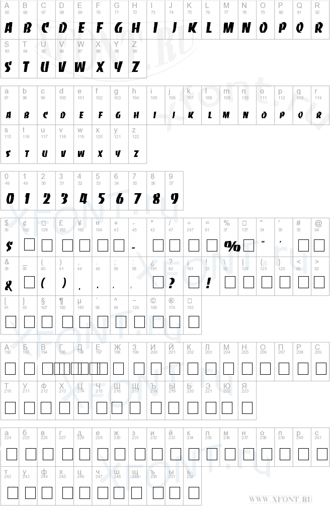 Slabface Regular | XFont.ru - шрифты, скачать шрифт бесплатно